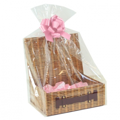 Cardboard Fold-Up Hampers Boxes with Faux Leather Handle