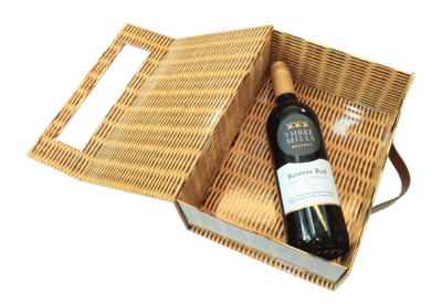 Cardboard Fold-Up Hampers Boxes with Faux Leather Handle