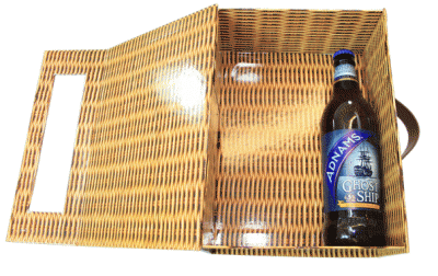 Cardboard Fold-Up Hampers Boxes with Faux Leather Handle