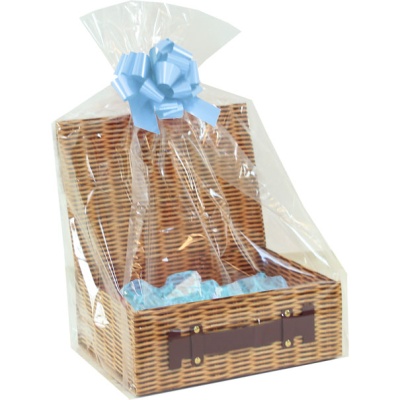 Cardboard Fold-Up Hampers Boxes with Faux Leather Handle