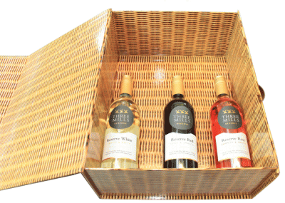 Cardboard Fold-Up Hampers Boxes with Faux Leather Handle