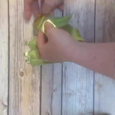 6" diam PULL BOWS - 32mm ribbon - MATT METALLIC GREEN (pk10)