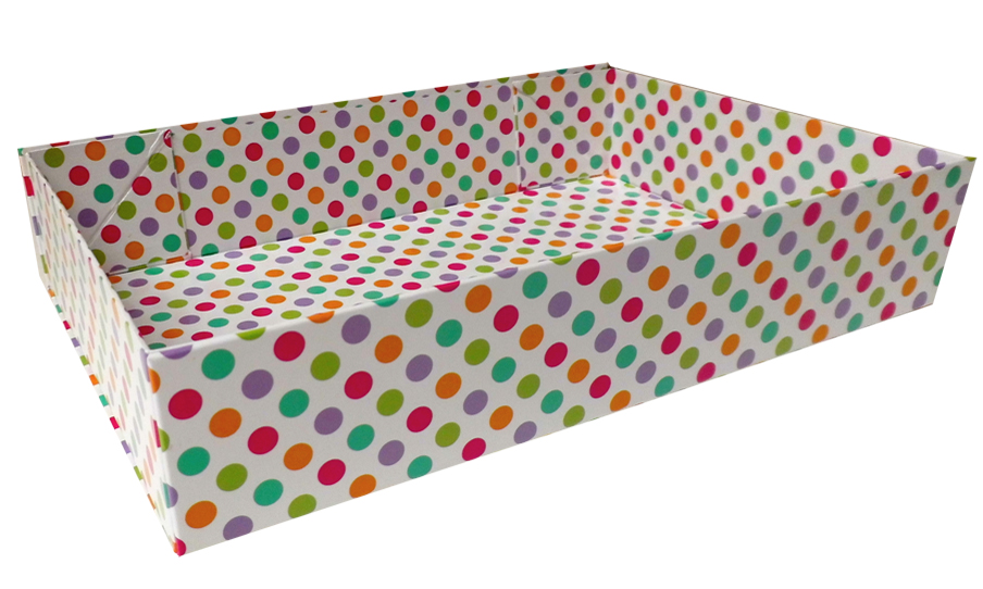 10 x Easy Fold MEDIUM SPOTTY TRAYS/CLEAR ACETATE BOXES