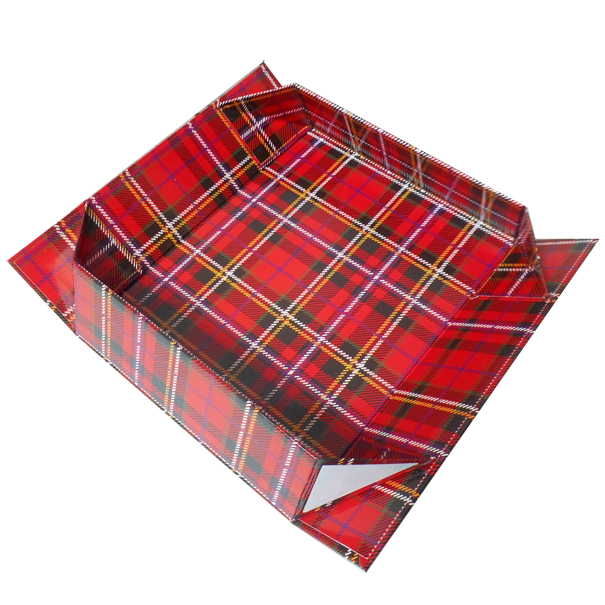 Easy Fold Gift Tray (35x24x8cm) - Large TARTAN