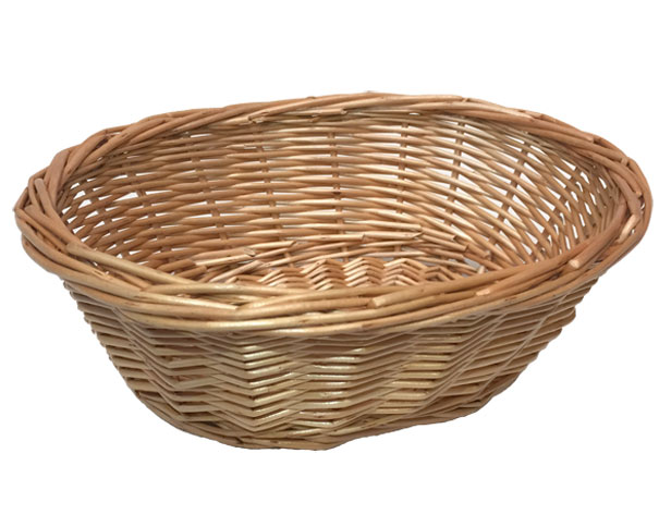 Oval Wicker Basket (large) - 26x20x8cm (light brown)