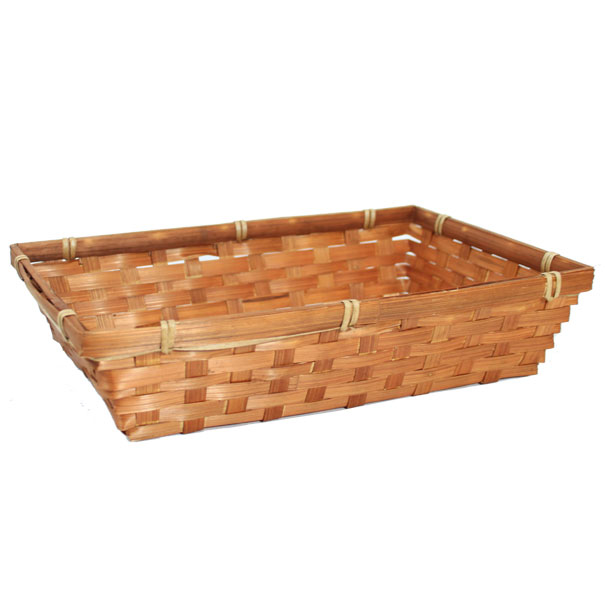 Lightweight BAMBOO Basket / Packing Tray - 30x20x7cm (BROWN)
